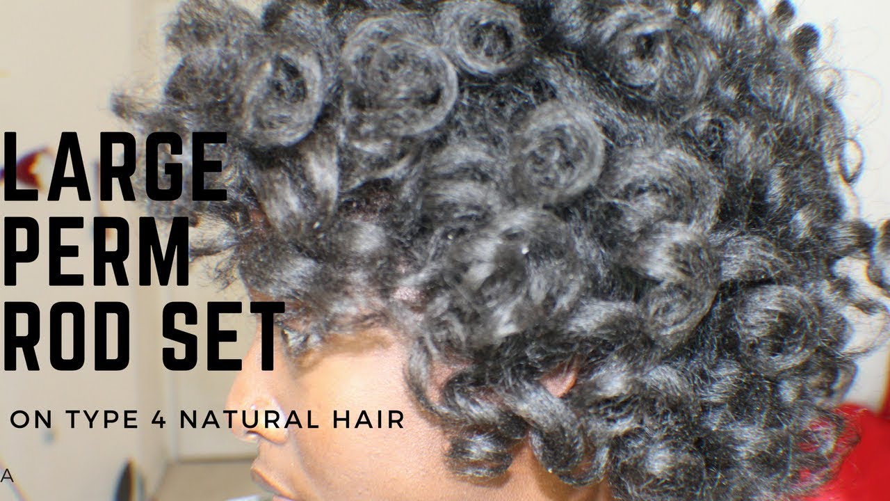 How to Do a Large Perm Rod Set on Dry Natural Hair! - YouTube