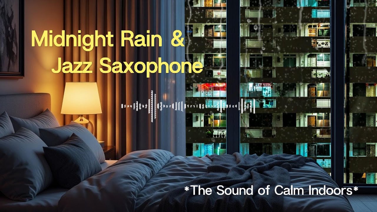 Midnight Rain & Jazz Saxophone – The Sound of Calm Indoors - YouTube