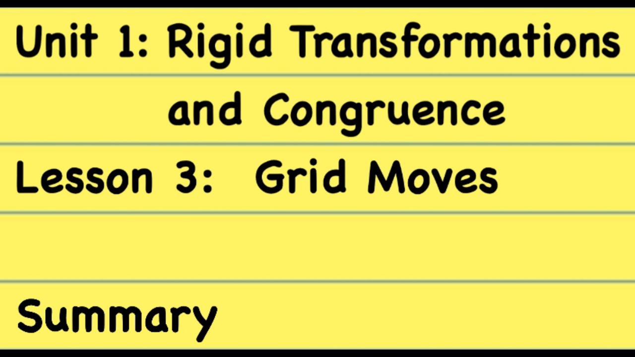 8th Grade Illustrative Mathematics: Gr. 8; U1; Lesson 3: Summary - YouTube
