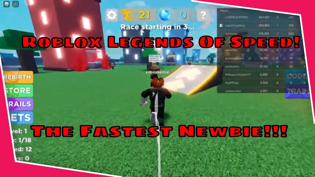 Roblox Legends Of Speed - The Fastest Newbie Ever - YouTube