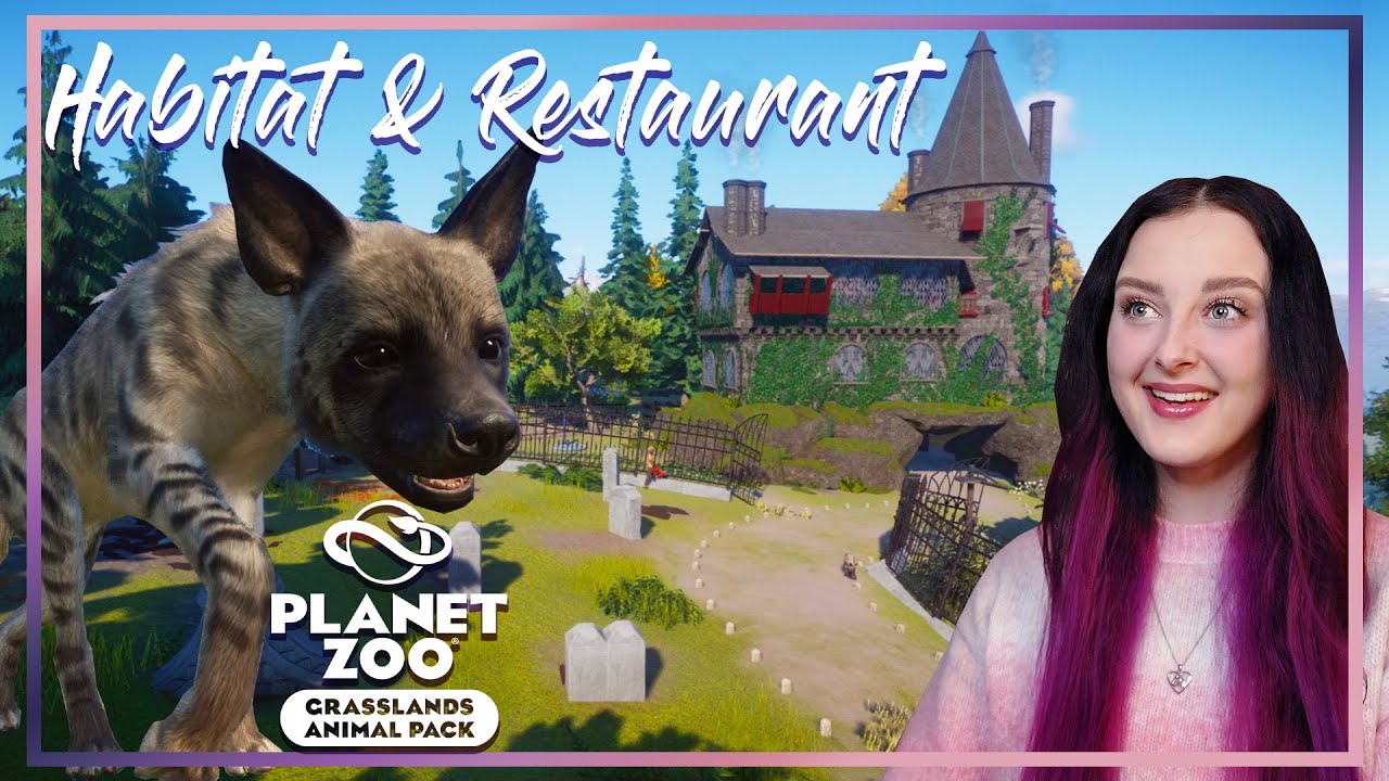 Wizard's Restaurant & Hyena Hideaway // Planet Zoo: Grasslands Animal ...