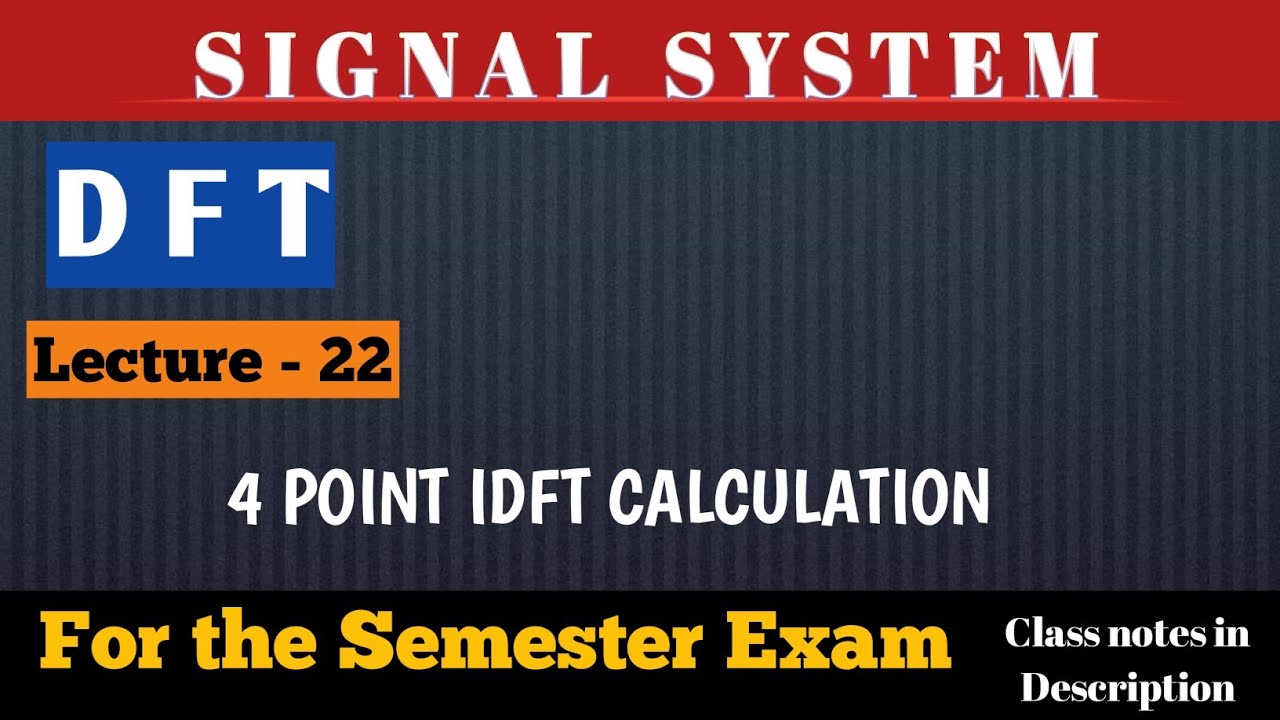 4 POINT IDFT | Inverse Discrete Fourier Transform - YouTube