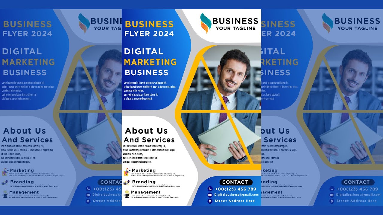 Corporate Poster Design | Flyer design In Inkscape Illustrator - YouTube