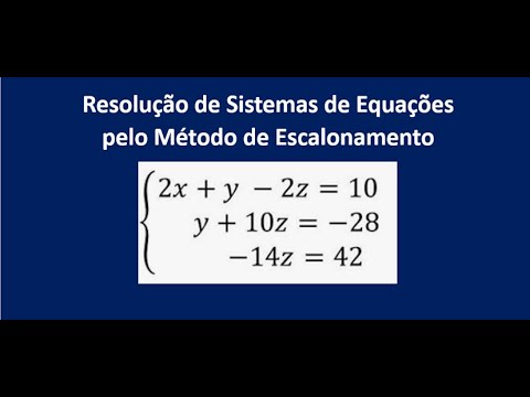 RESOLUÇÃO DE SISTEMAS PELO MÉTODO DE ESCALONAMENTO EXEMPLO 1 - YouTube