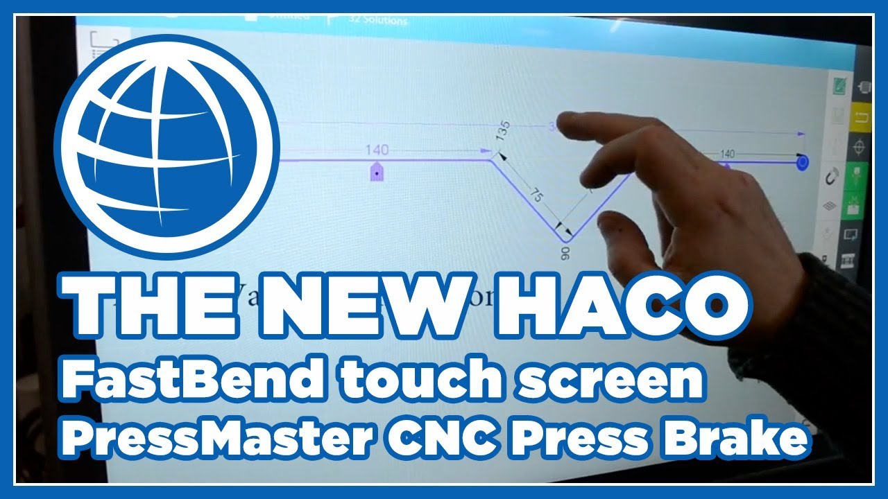 HACO FASTBEND Pressmaster CNC Press Brake with Sync View at Worldwide Machine Tool - YouTube