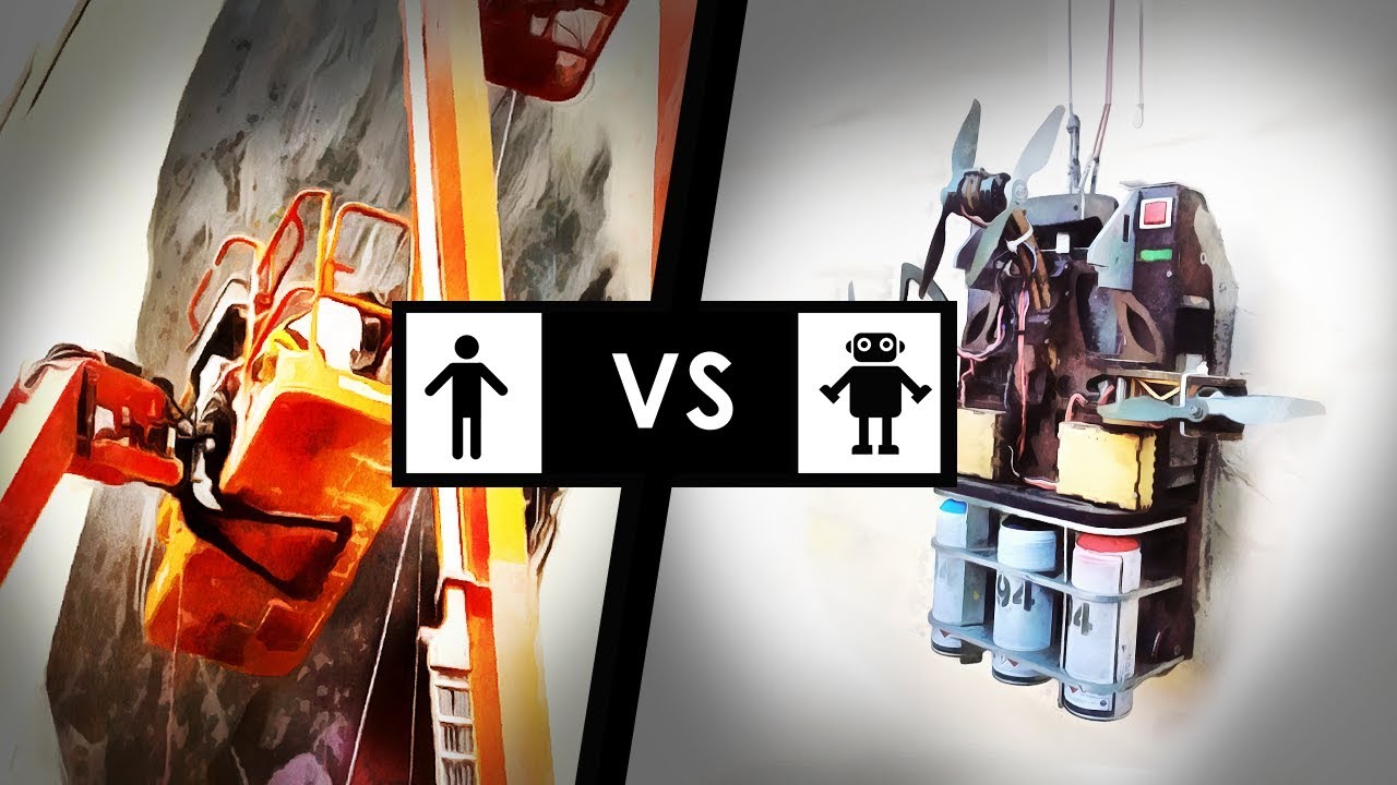 Human vs Machine : Mural Painting - YouTube