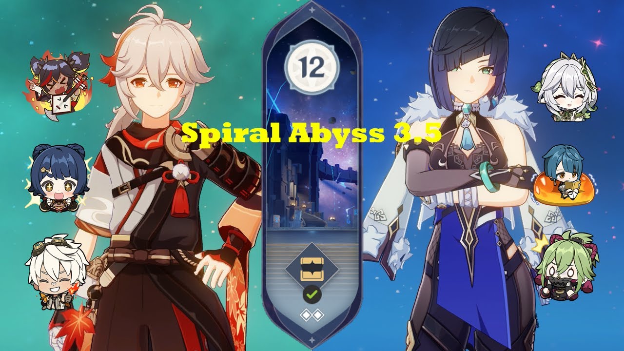 Kazuha Mono Pyro & Yelan Hyperbloom | Spiral Abyss 3.5 Floor 12 (9 ...