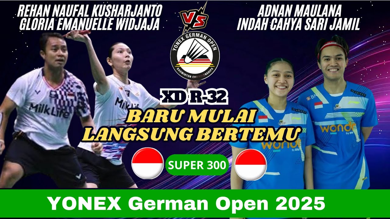 MAULANA/JAMIL (INA) vs KUSHARJANTO/WIDJAJA (INA) | R32 YONEX German ...