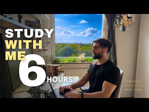 6H Study With Me 📚 | 50/10 Pomodoro | Engineering Student ⚙️