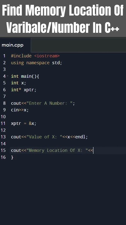How To Find Memory Address Of Veriables Using Pointer In C++ - YouTube