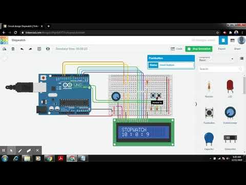 Stopwatch with pause and reset button | Arduino Uno | Introductory ...