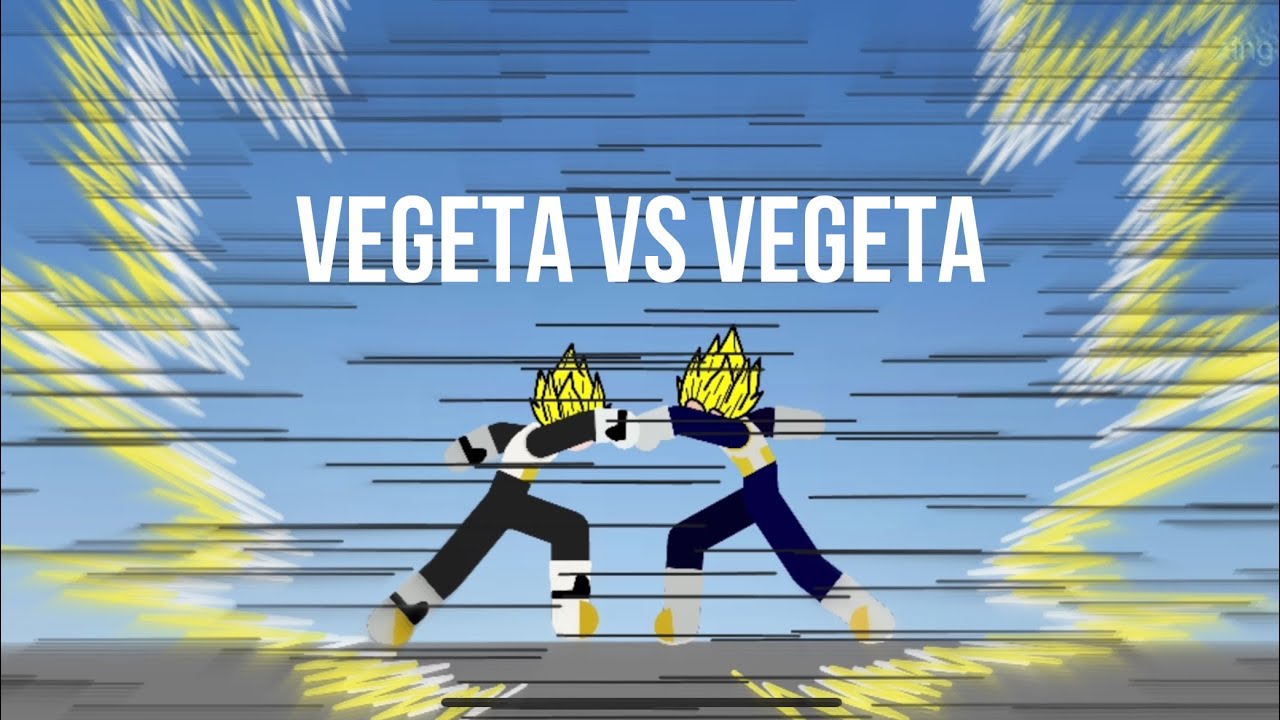Vegeta vs xeno vegeta (stick nodes) short animation - YouTube