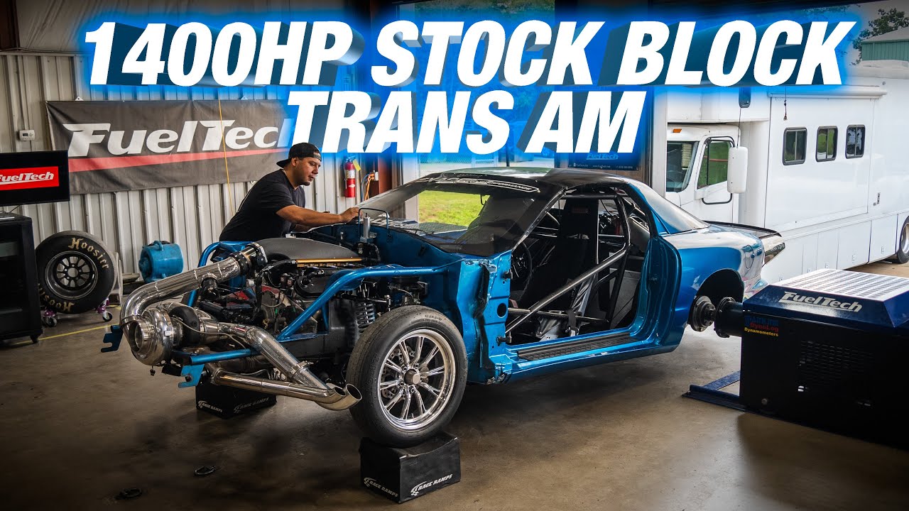 Stock Block Trans AM makes over 1400HP! | Justin Cavazos - YouTube