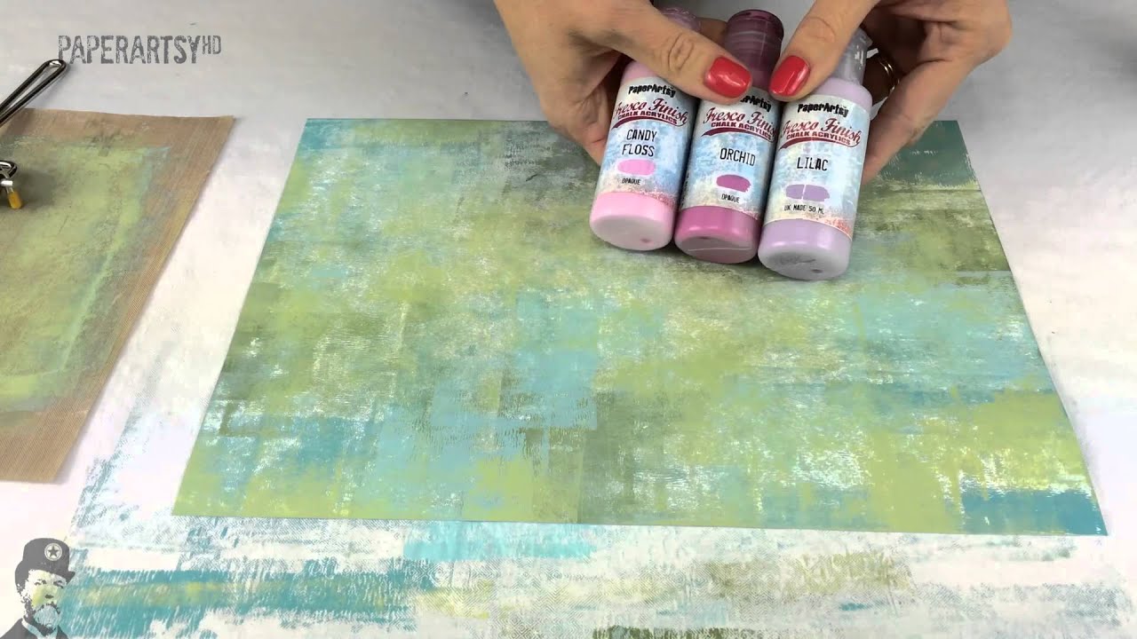 Fresco Chalk Acrylic Brayer Backgrounds 2 - YouTube
