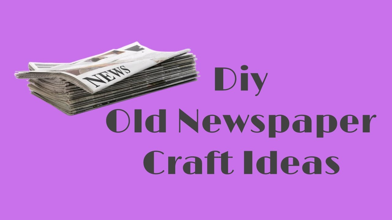 Diy| Old Newspaper Craft| Best out of waste craft idea| Art with ...