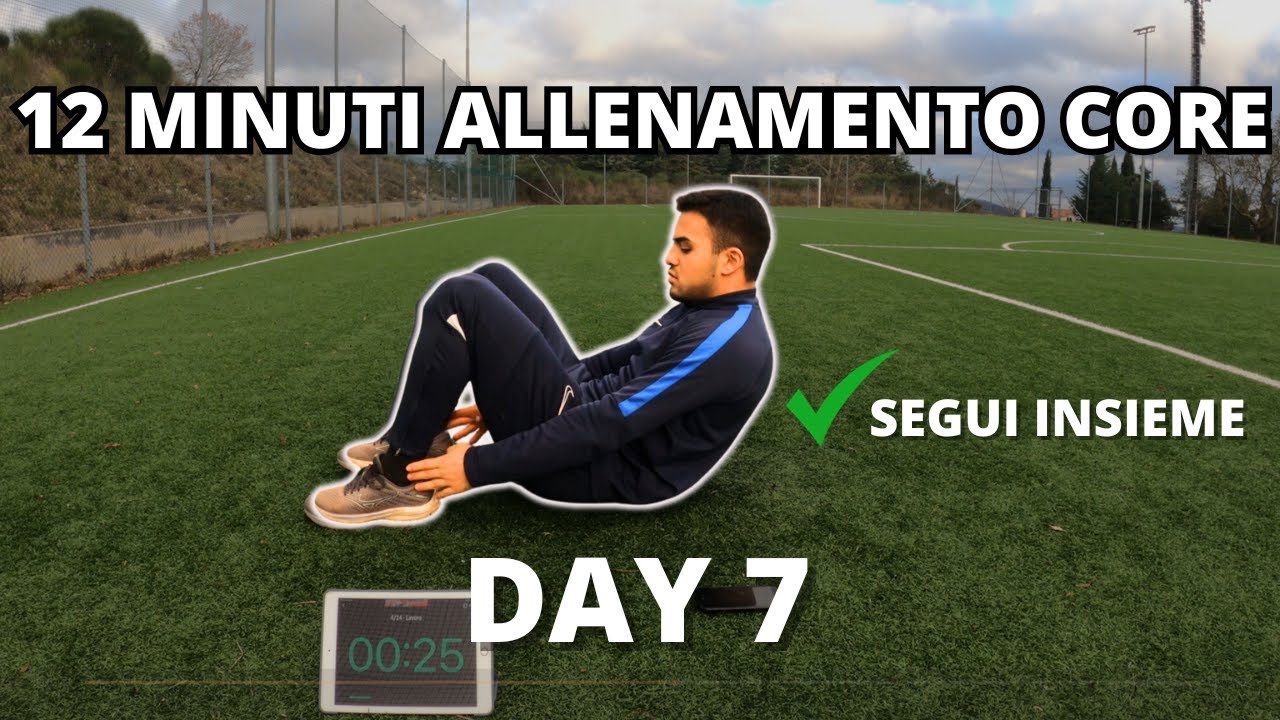 12 minuti di Allenamento Core per Calciatori | Giorno 7 | Sfida 10 ...