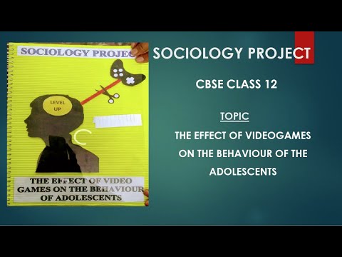 sociology project file ON EFFECTS OF VIDEO GAMES ON ADOLESCENTS - cbse ...