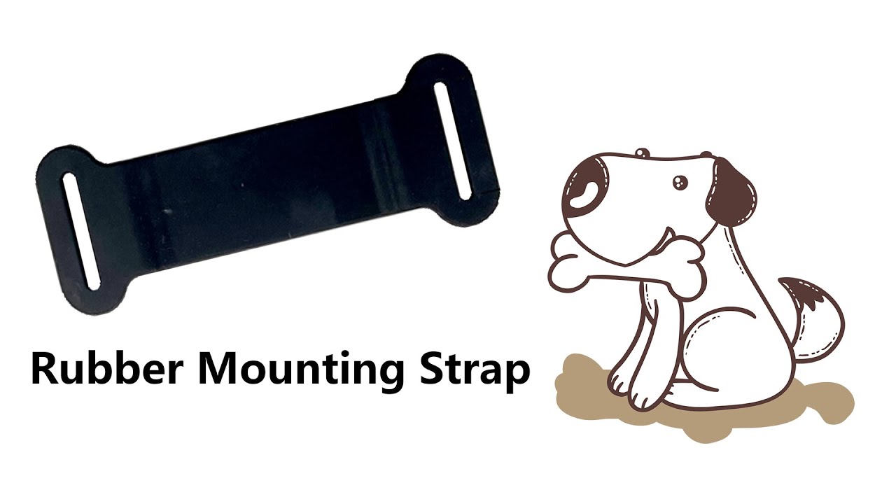 Rubber mounting strap for GPS pet tracker - YouTube