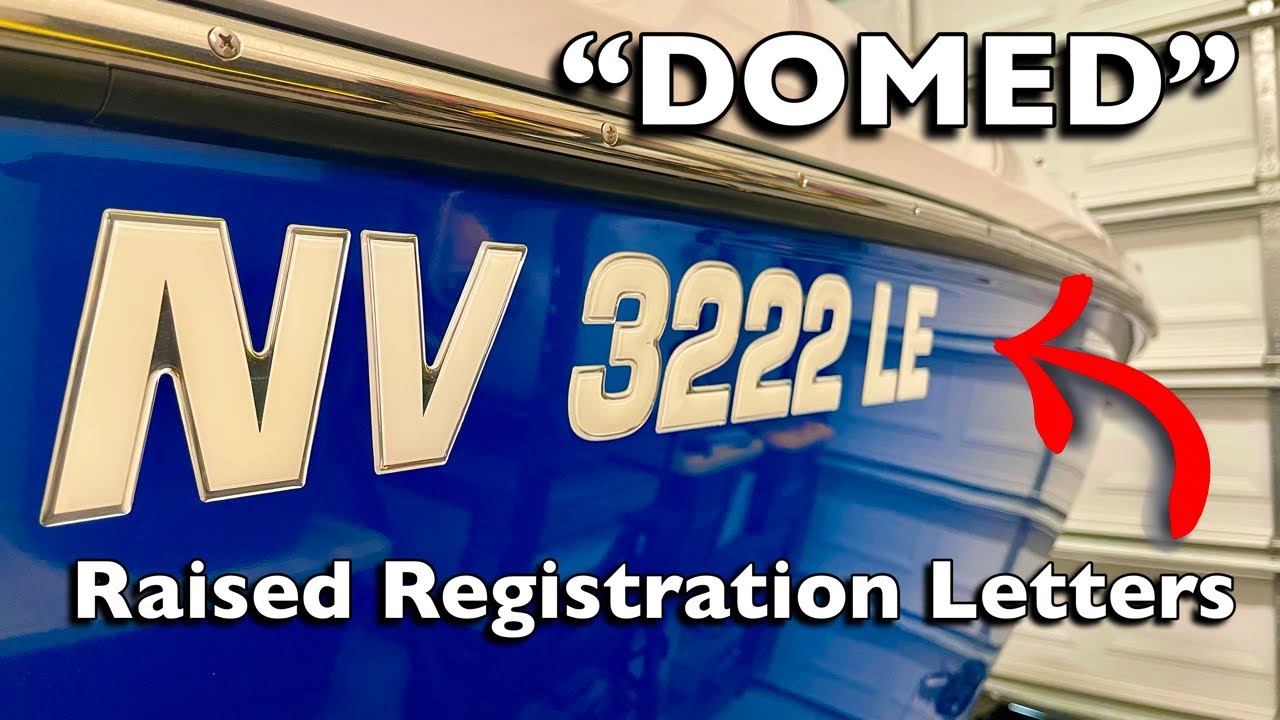 BEST Boat & Jetski Registration Numbers | Domed Raised Decal Letters ...