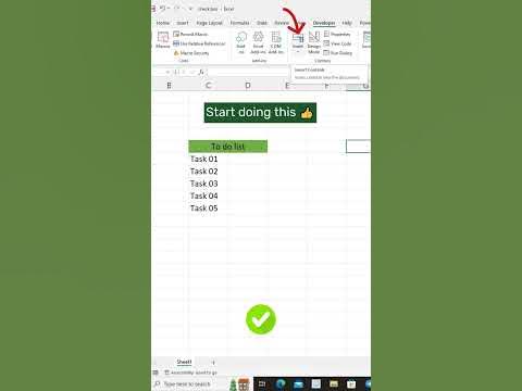 How to insert Check Box in Excel - Quick and Easy #excel #tricks - YouTube