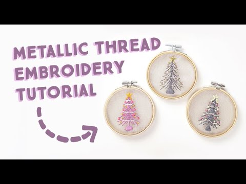 Hand Embroidery Ornament DIY with DMC Metallic Thread! - YouTube
