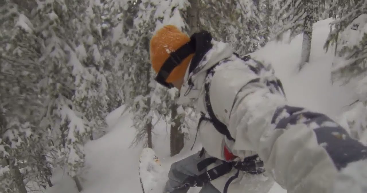 This Guy Rides an Insanely Tight Tree Run... Without Bindings | It's ...