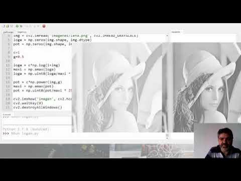 Transformación Log y Gamma de una imagen con OpenCV-Python-Thonny - YouTube