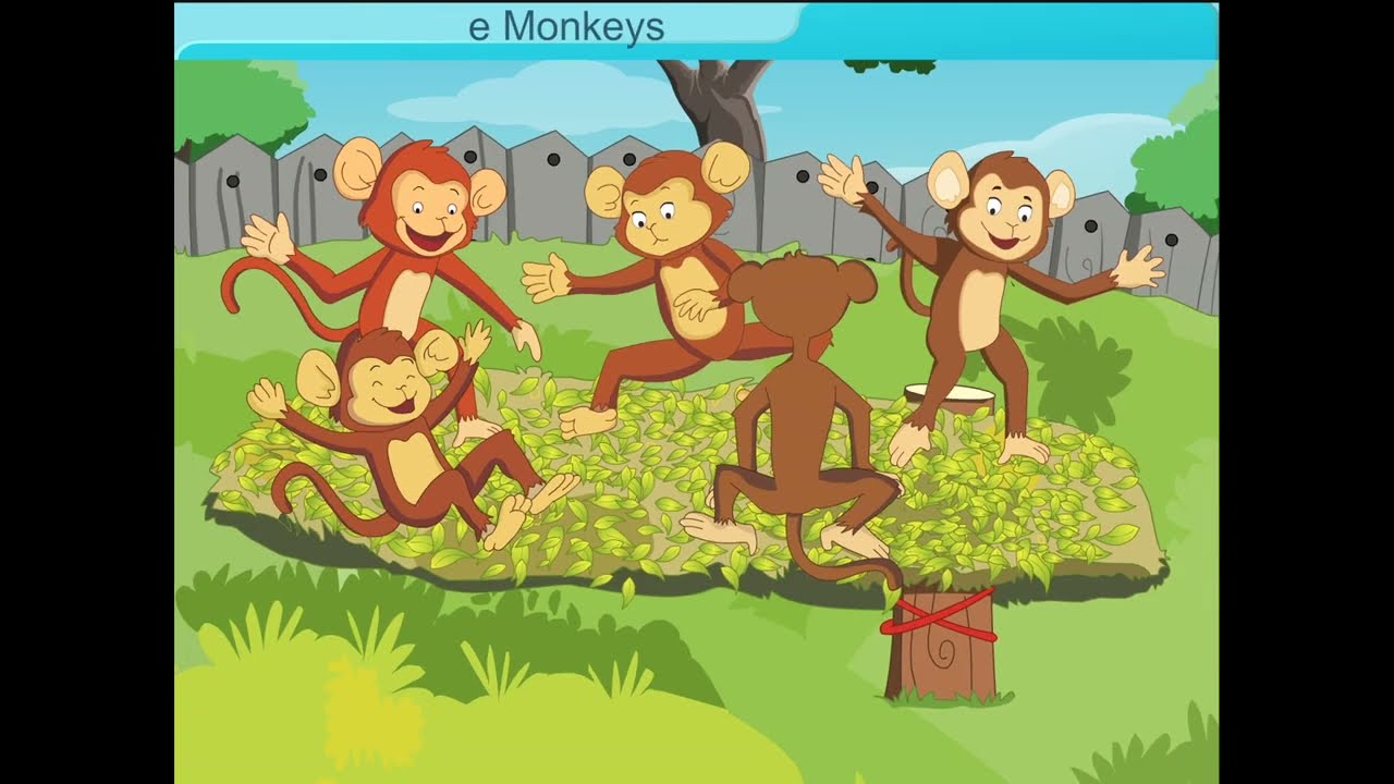 Five Little Monkeys || Canvas || Kids Poem || Animation video - YouTube