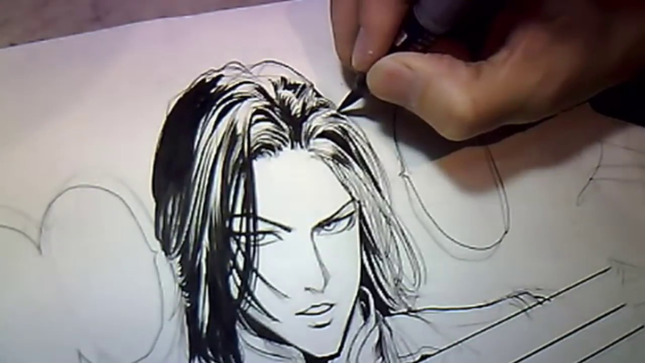 Yusuke Murata working on color page [Ustream] - YouTube