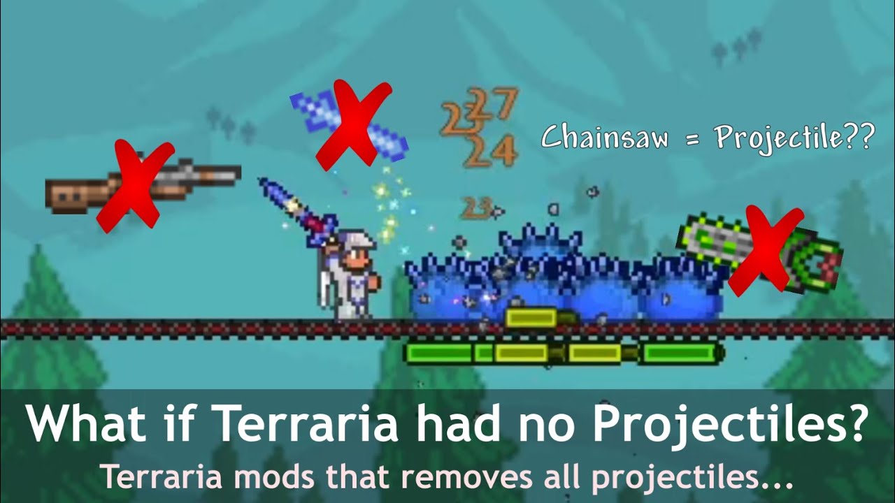 Terraria mods for True melee only challenge, by deleting every ...