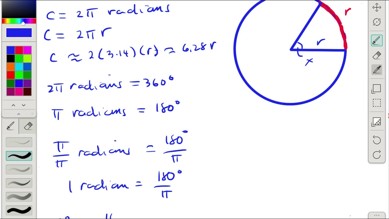 TRIG 1.05 Introduction to Radians - YouTube