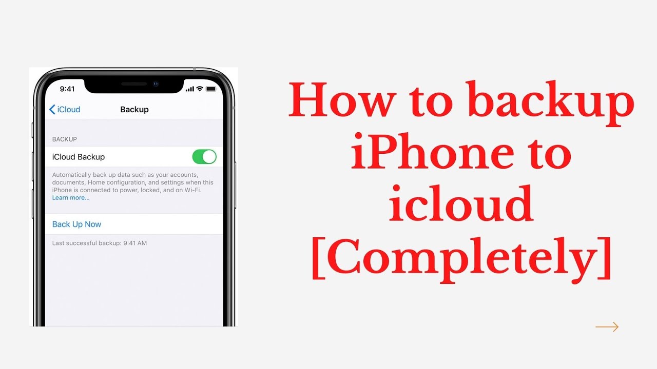How to backup iPhone to iCloud Entirely | back up with iCloud |move ...