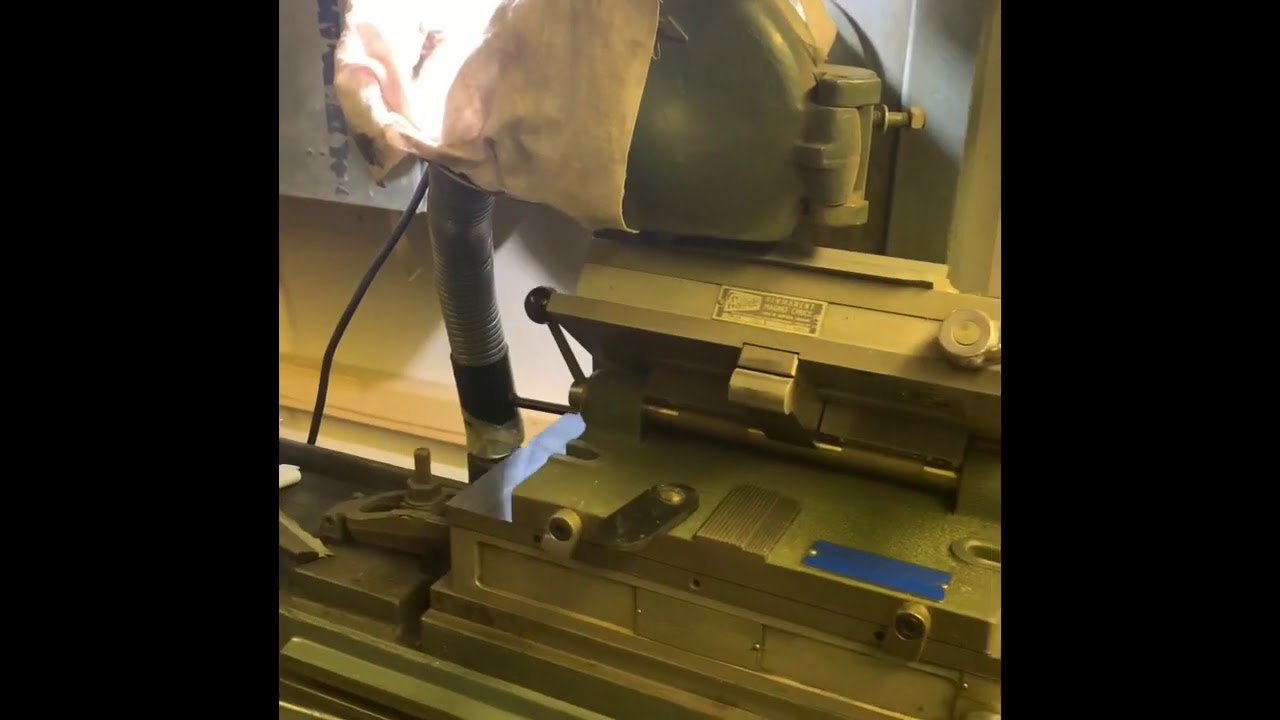 Surface grinding precision flat stones with 40 degree angle - YouTube
