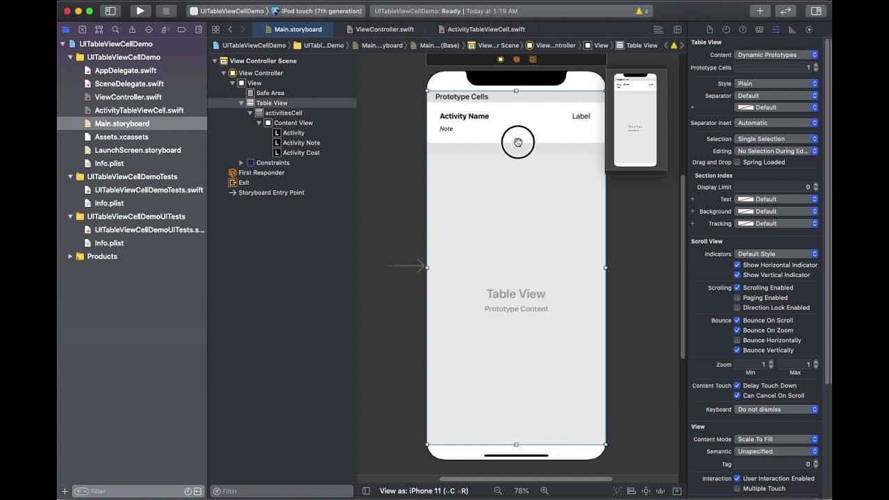 UITableViewCell - Custom Class - YouTube