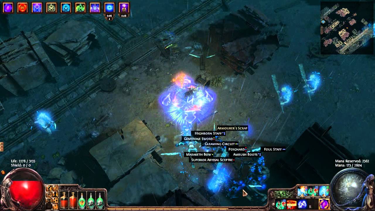 Path of Exile - power siphon Witch - YouTube
