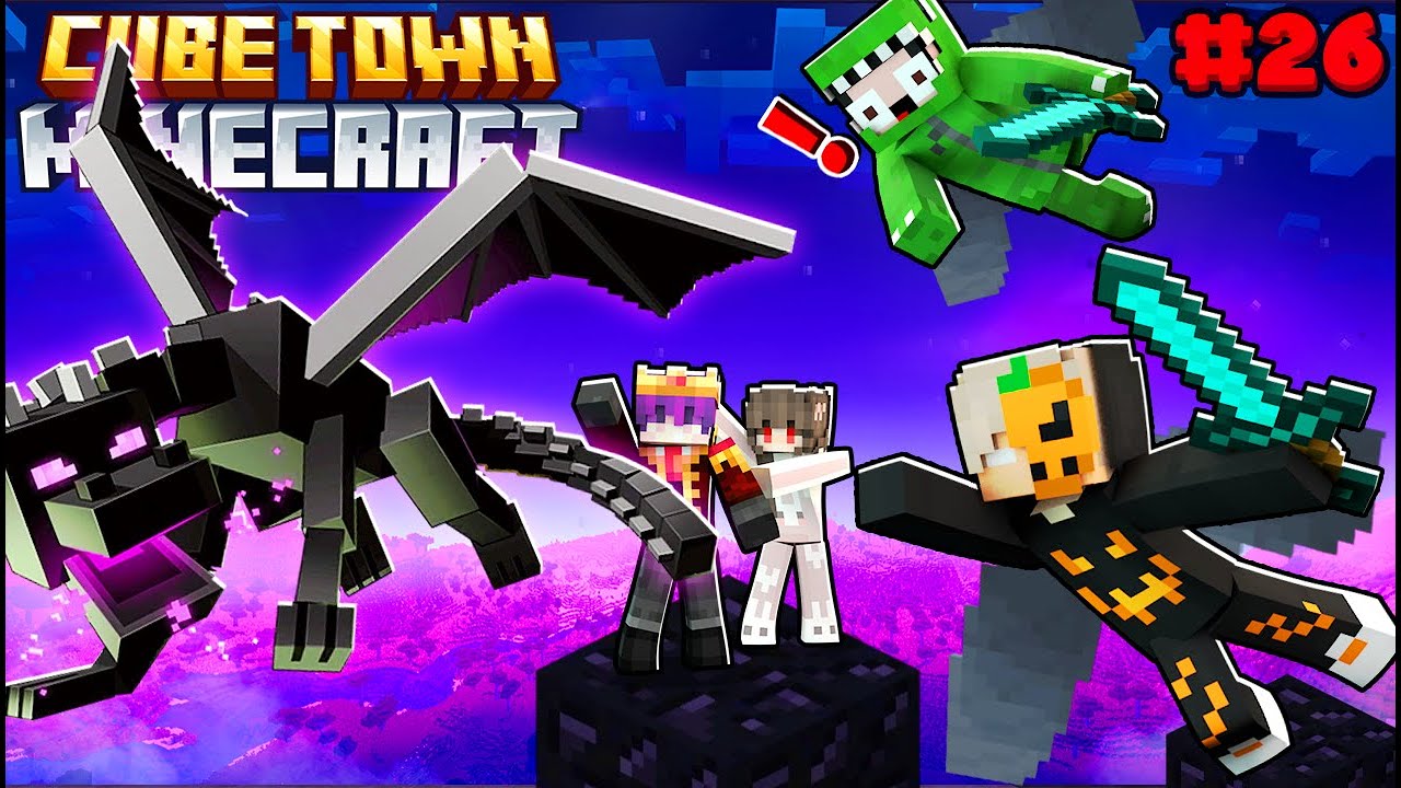 CUBE TOWN MINECRAFT TẬP 26: CUỘC CHIẾN TRANH GIÀNH RỒNG ENDER VÀ KẾT THÚC HÀNH TRÌNH CUBE TOWN ...