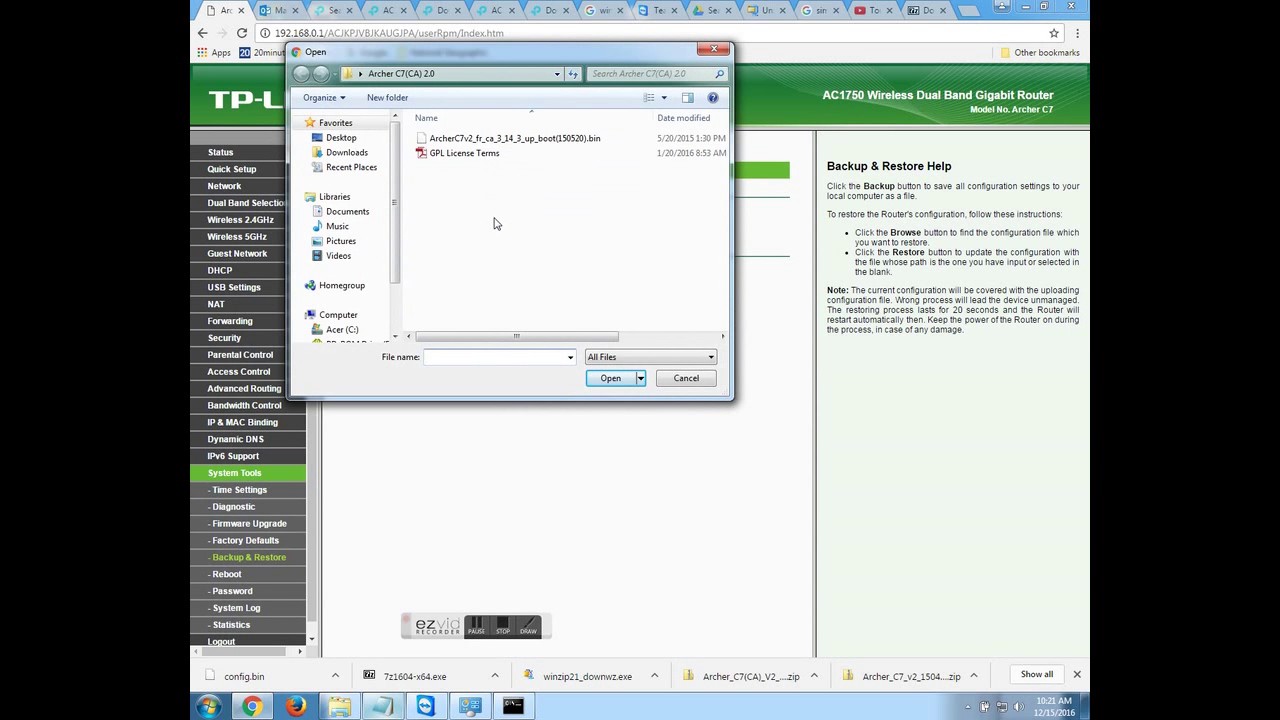 TP Link C7 can't login after firmware update and config restore - YouTube