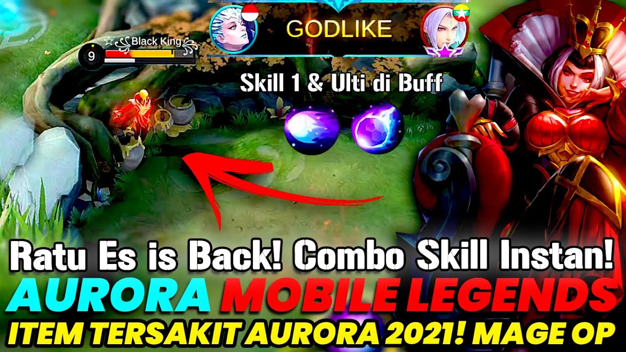 AURORA MOBILE LEGEND | AURORA DI BUFF SKILL 1 & ULTI AURORA! COMBO SKILL AURORA INSTAN! MAGE OP ...