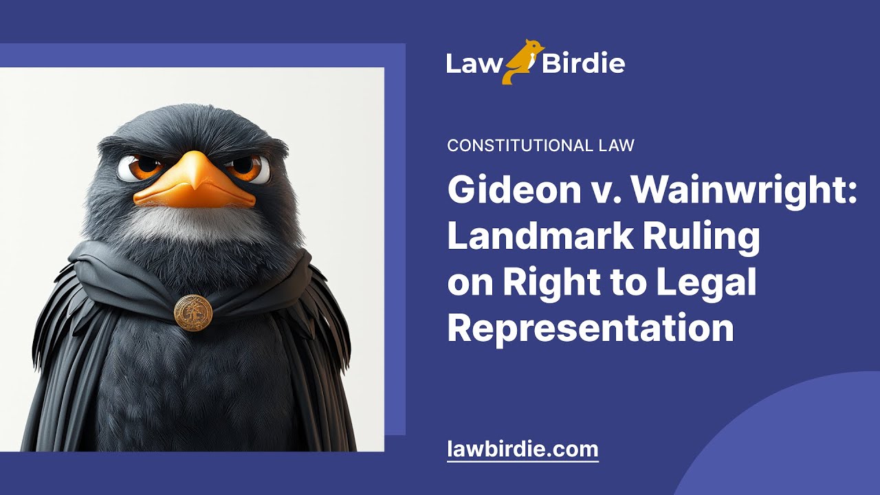 Gideon v. Wainwright: Landmark Ruling on Right to Legal Representation ...
