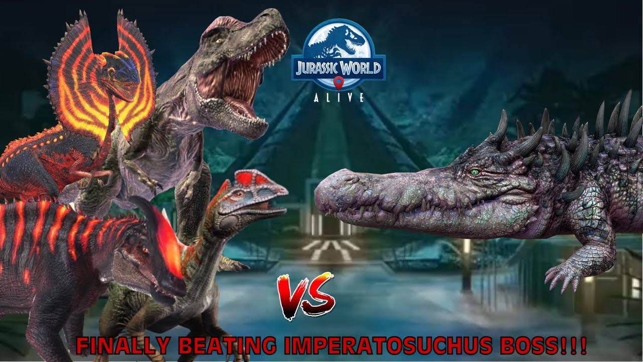 FINALLY BEATING IMPERATOSUCHUS BOSS!!!! - Jurassic World Alive - YouTube