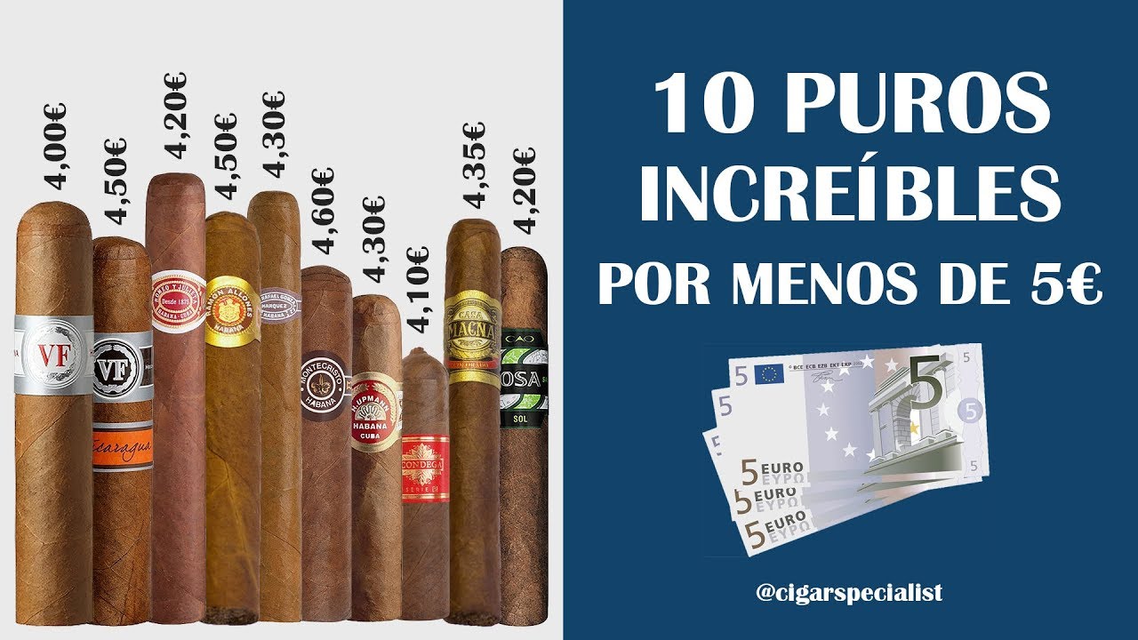 🤩 10 PUROS INCREÍBLES por MENOS DE 5€ || Fumar ECONÓMICO || Cigar ...