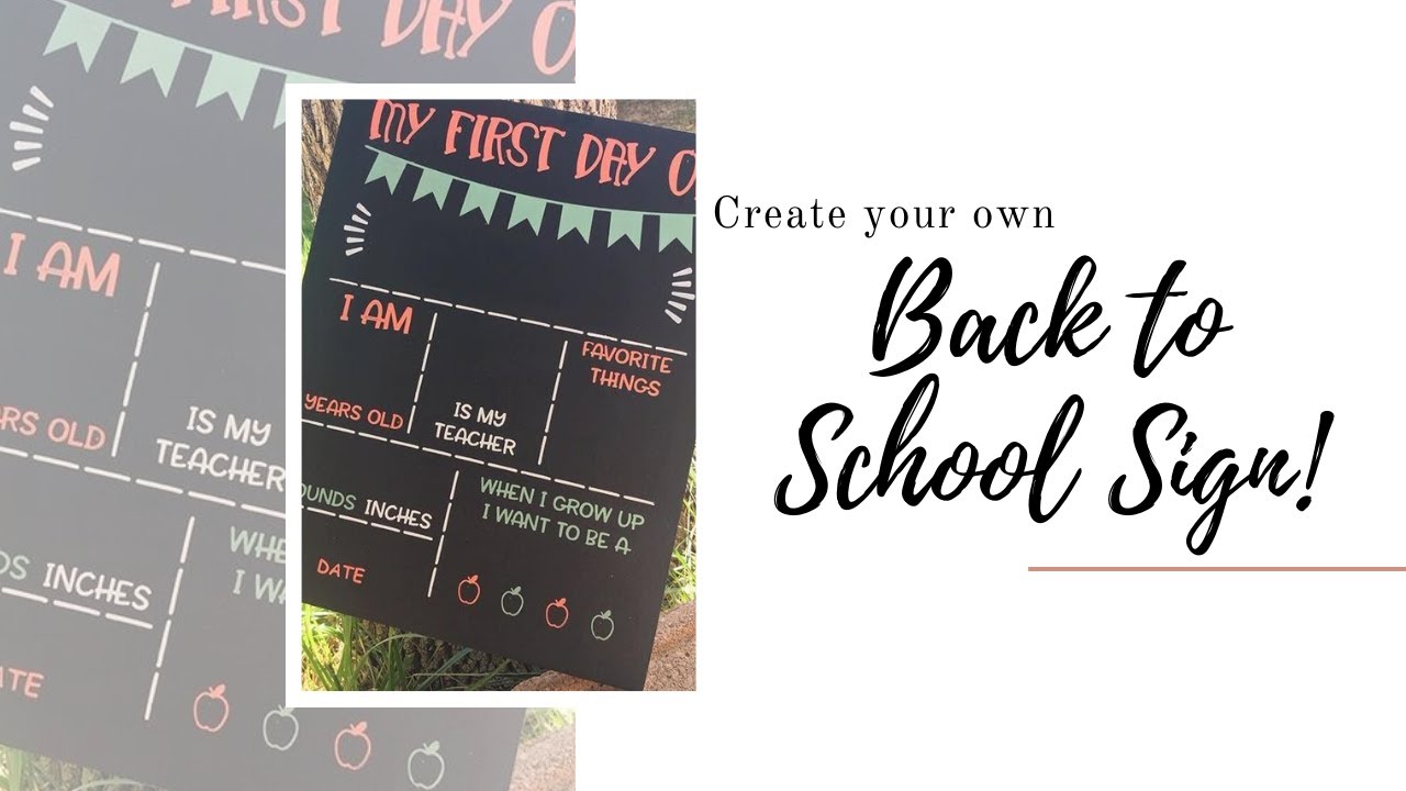 Back to school sign - DIY Sign Back to school - YouTube