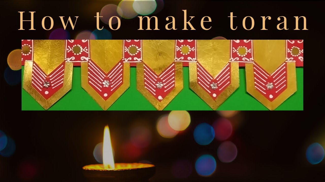 How to make toran for Diwali . - YouTube