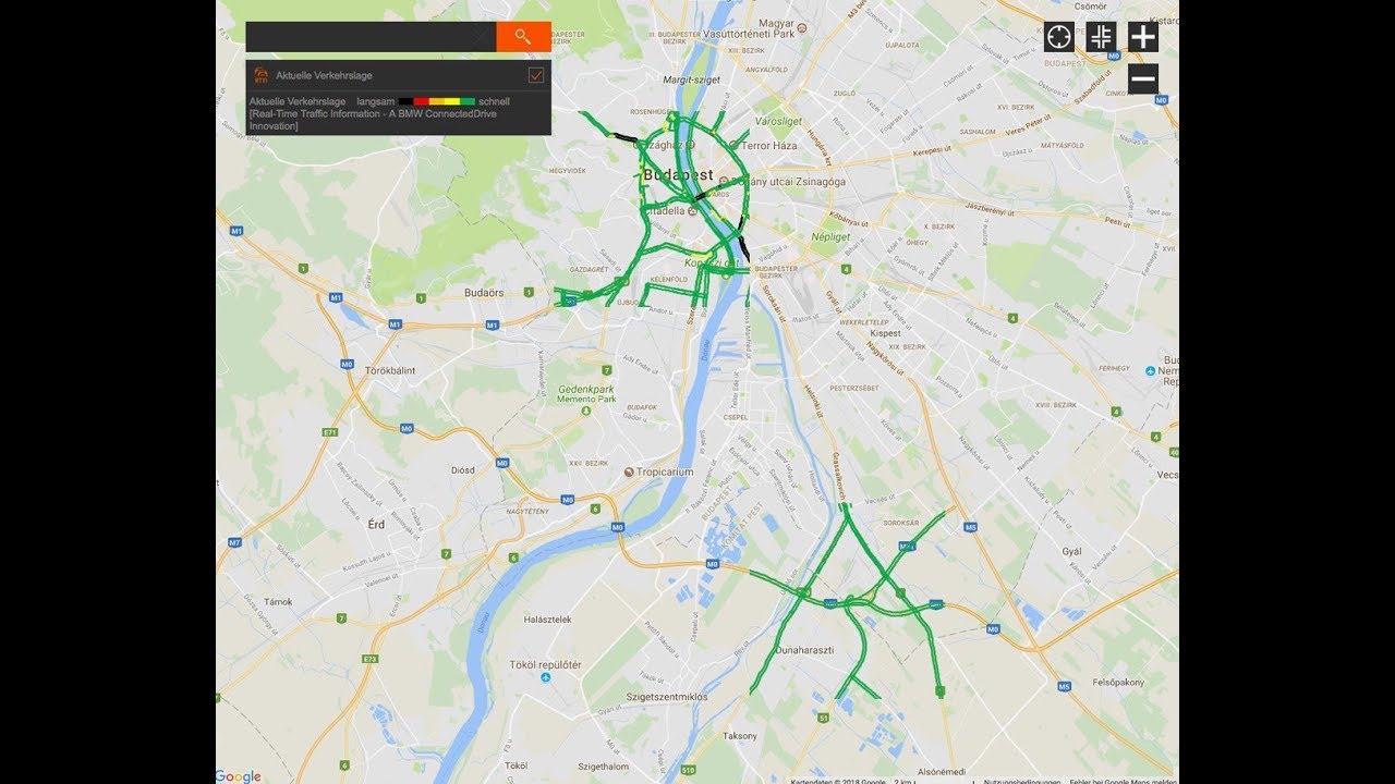 BMW Real Time Traffic Information (RTTI) Budapest és környéke , www ...