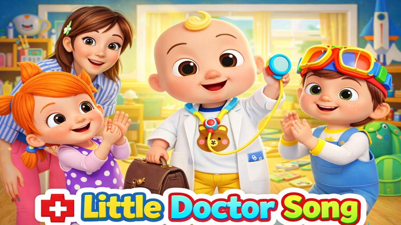 Little Doctor Song 👶🩺 | Kids Doctor Rhyme | Head Shoulders Knees & Toes ...