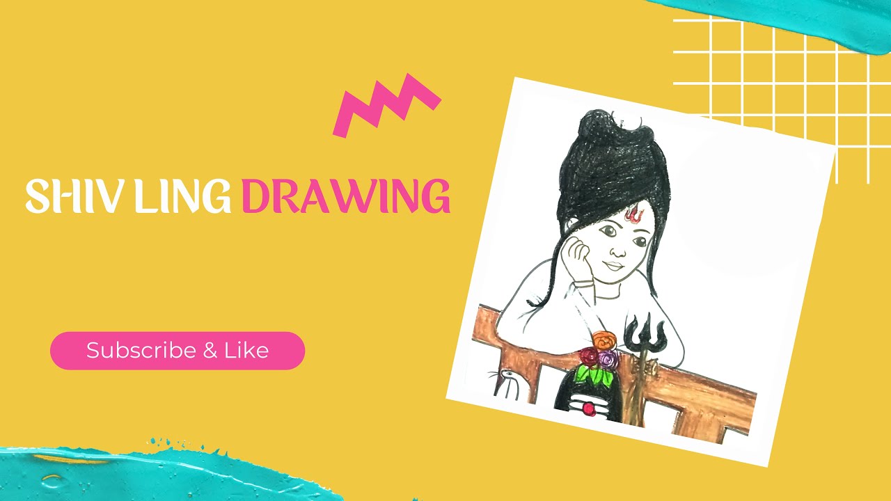 Shivling Drawing tutorial | How to draw shivling @gudiyaarts786 - YouTube
