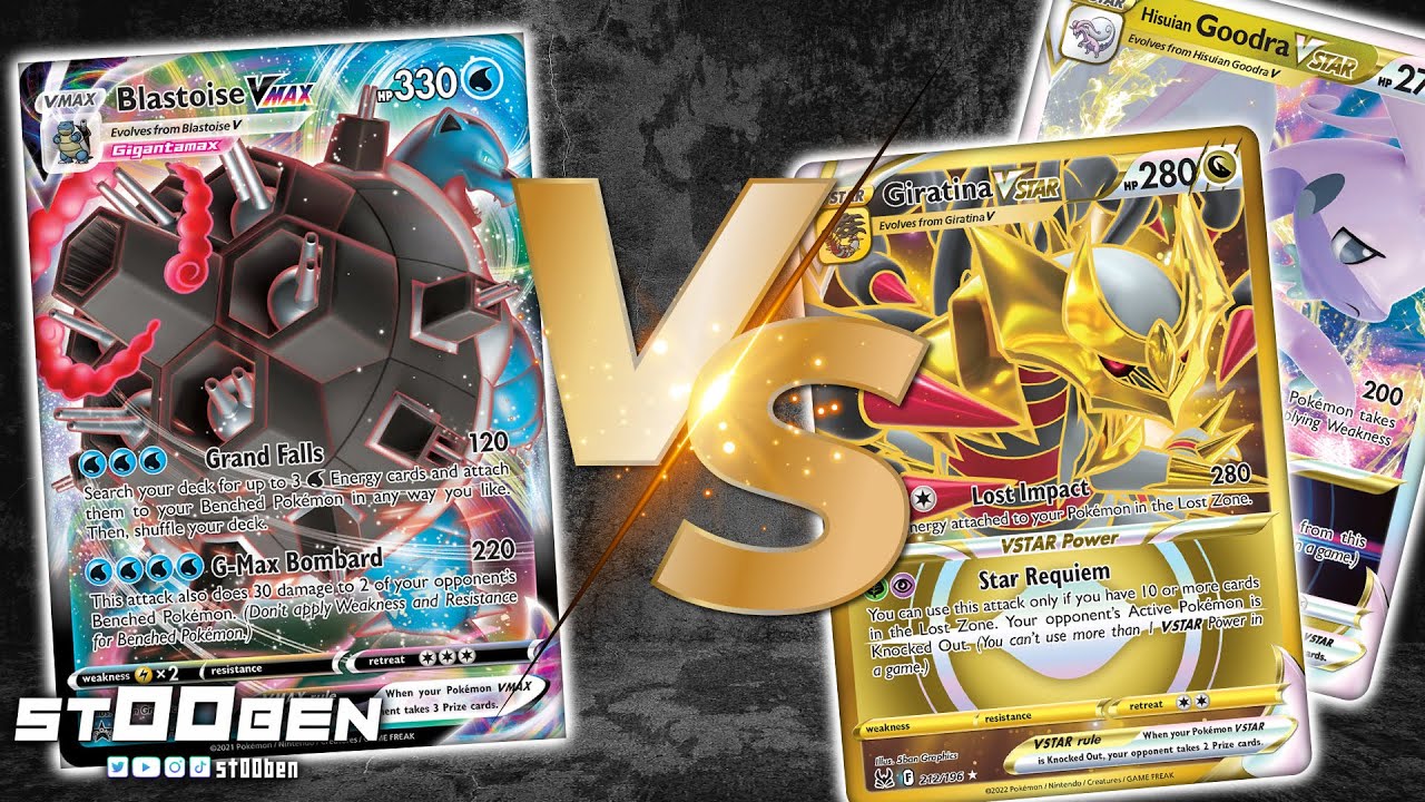 Blastoise VMAX VS Giratina VSTAR & Arceus Goodra Tabletop Gameplay ...