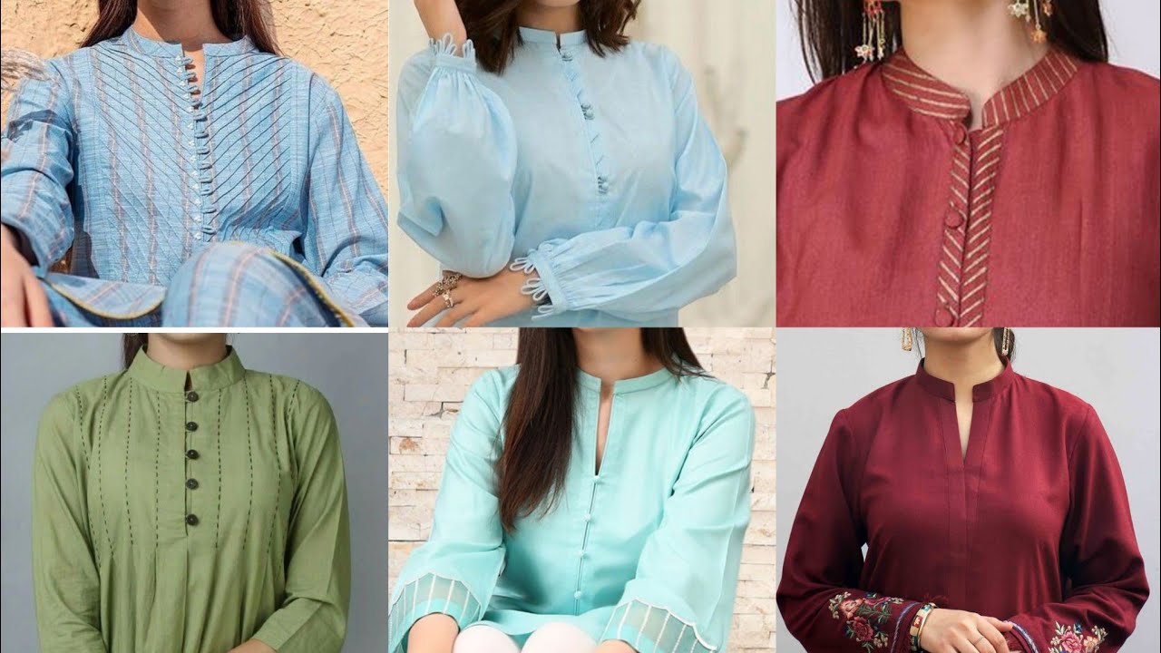 Lates & New ban collar neck design for kurti/winter dress Stiching ...