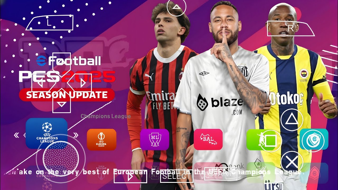 eFOOTBALL PES 2025 PPSSPP UPDATE UCL NEW KITS & TRANSFERS 2025 - BEST ...
