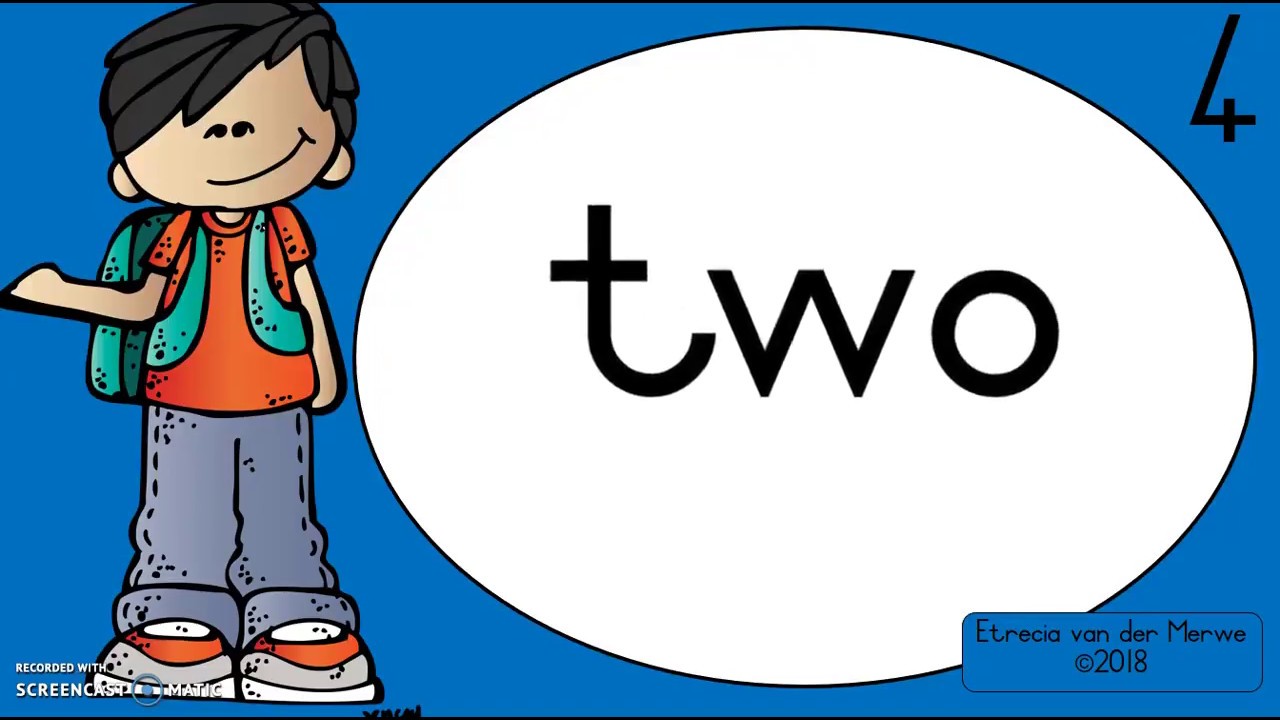 High Frequency Words Trimester 2 Week 1 Melonheadz - YouTube